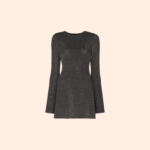 Reformation | Dresses | Reformation Riley Dress Silver Sparkle | Poshmark